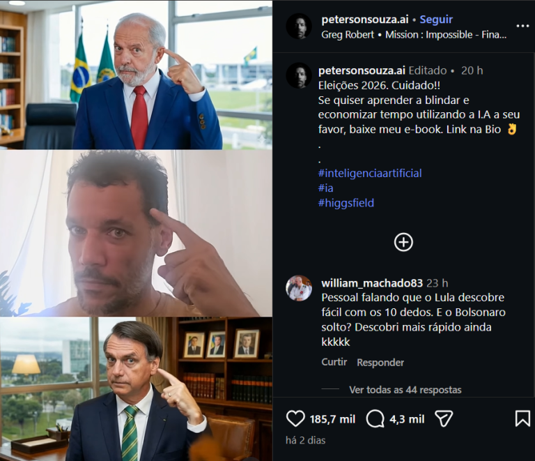 Lula e Bolsonaro falsos: Vídeo viral mostra uso da I.A. nas eleições