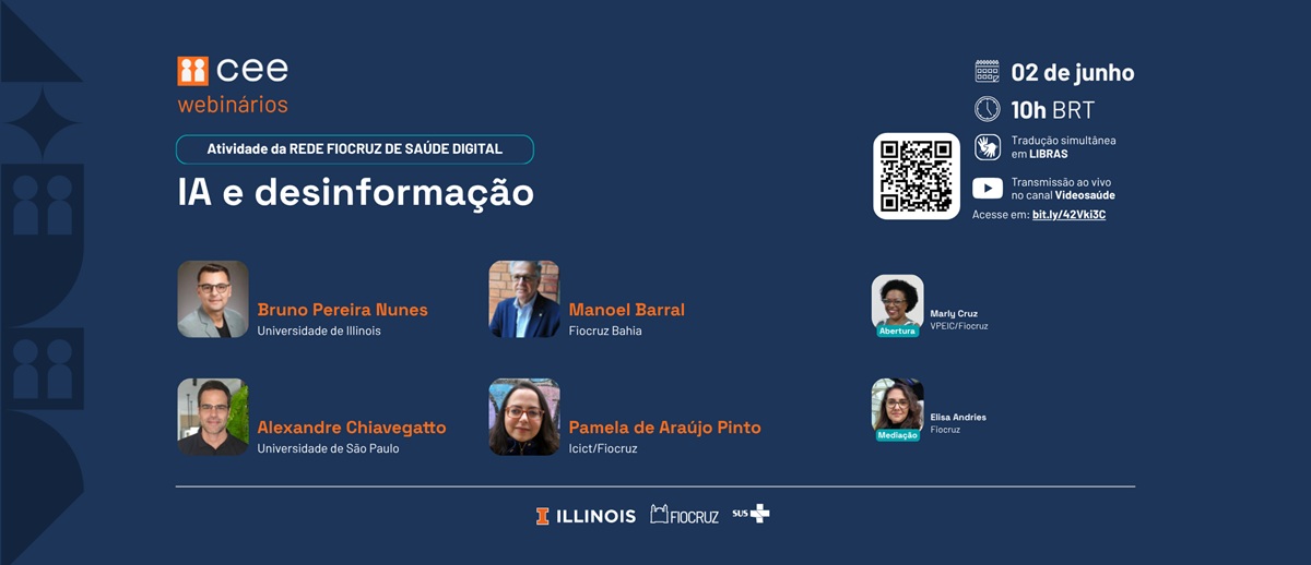 Webinário discute oportunidades, limites e desafios da IA na Saúde